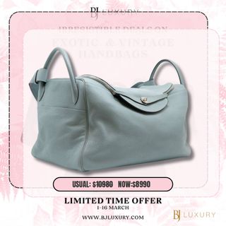 Hermes New Bleu Jeans Mini Lindy, Luxury, Bags & Wallets on Carousell