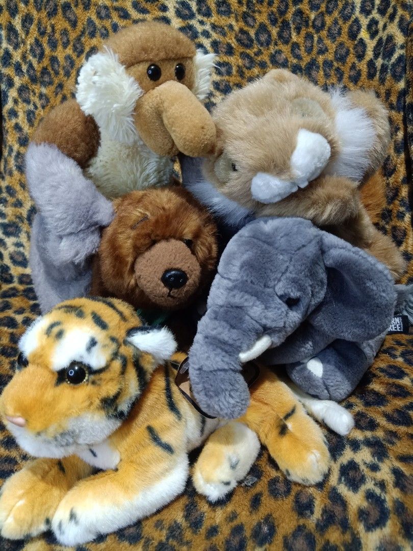 HYPER REALISTIC SAFARI ANIMALS BUNDLE SET OF 5 (Baboon Monkey ...