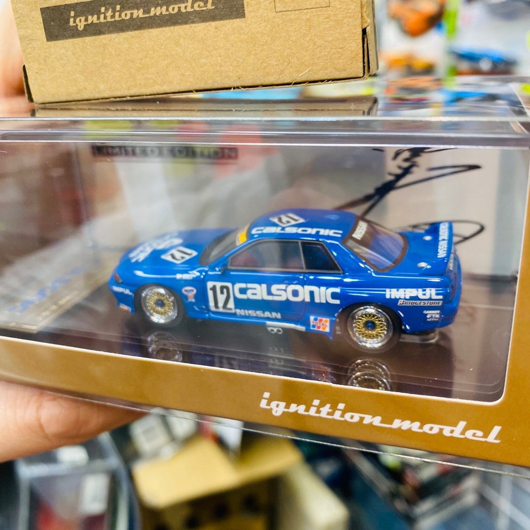 Ignition Model 1:64 Resin Model Car Calsonic Nissan Skyline GT-R R32 #12 1990 JTC Debut Win with ...