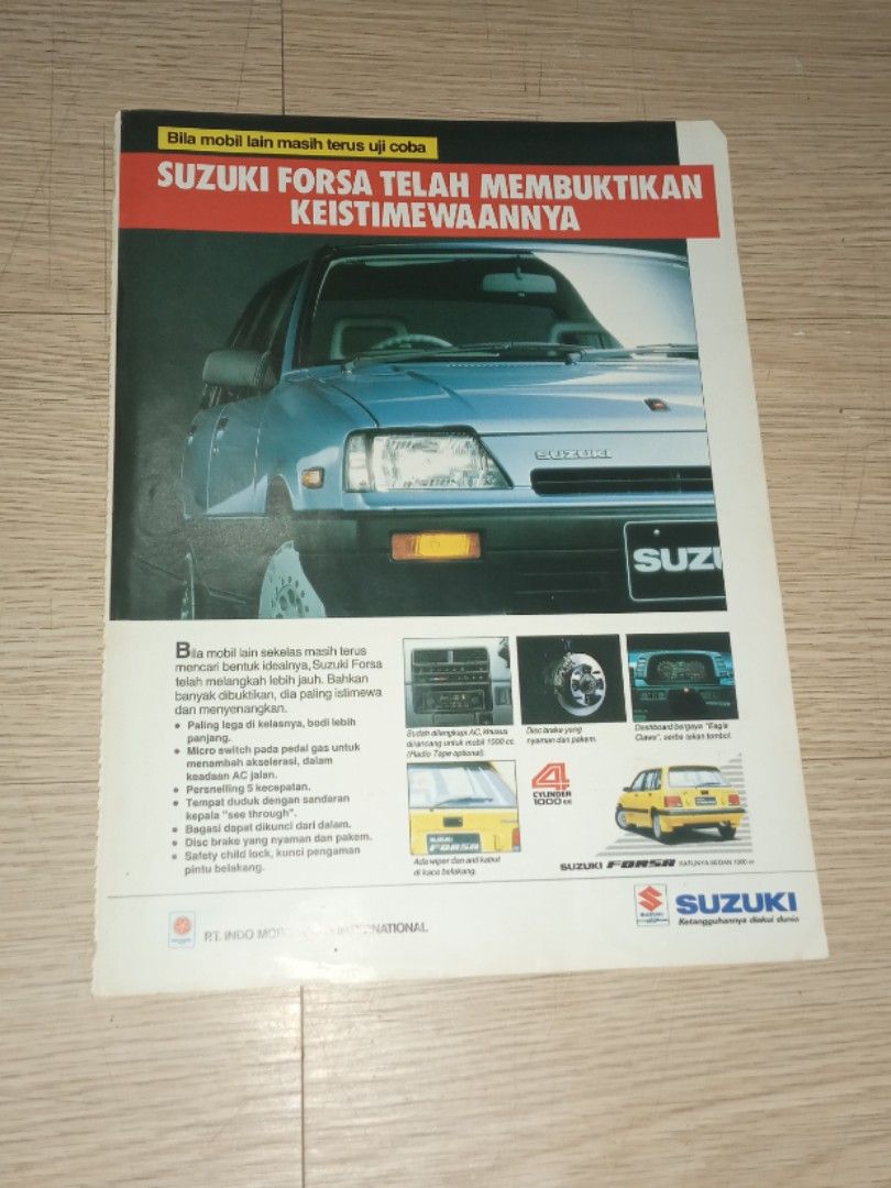 Iklan cetak jadul mobil suzuki forsa, Antik, Pajangan di Carousell