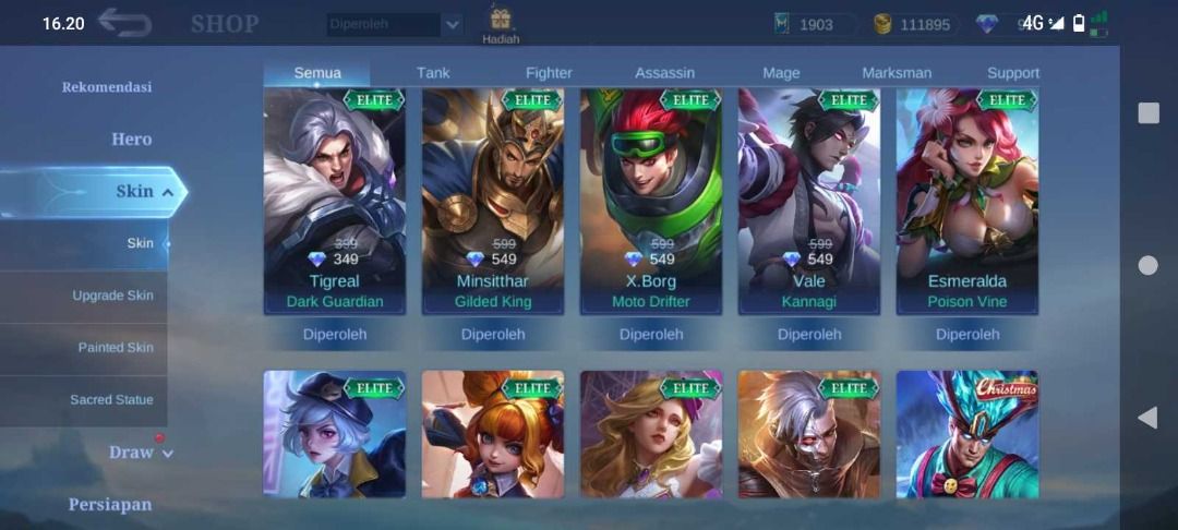 Jual akun MLBB "Mikasa skin", Video Game, Game di Carousell