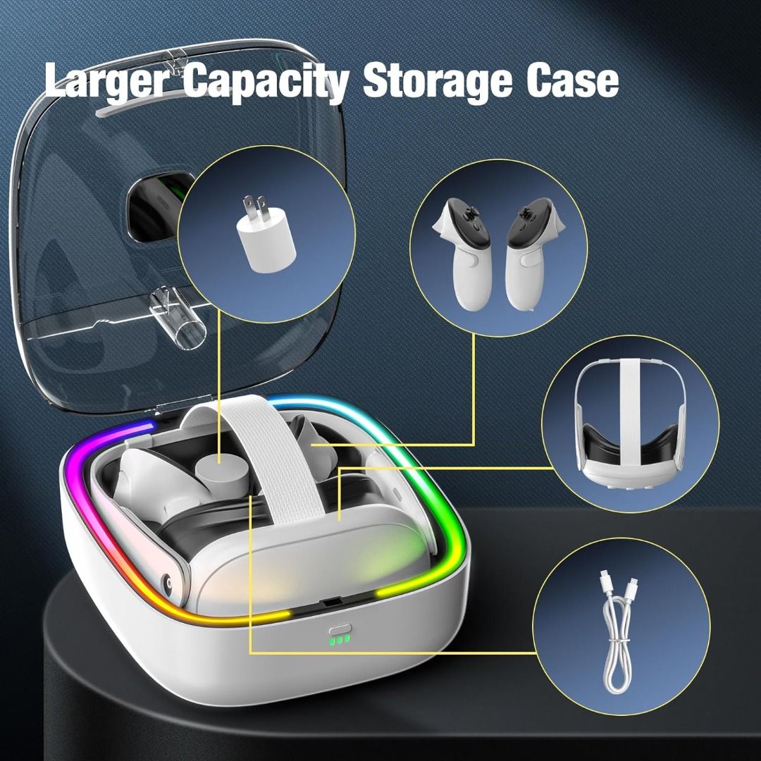 JYS Fast Charger Dock Compatible with Meta/Oculus Quest 3,Headset and ...