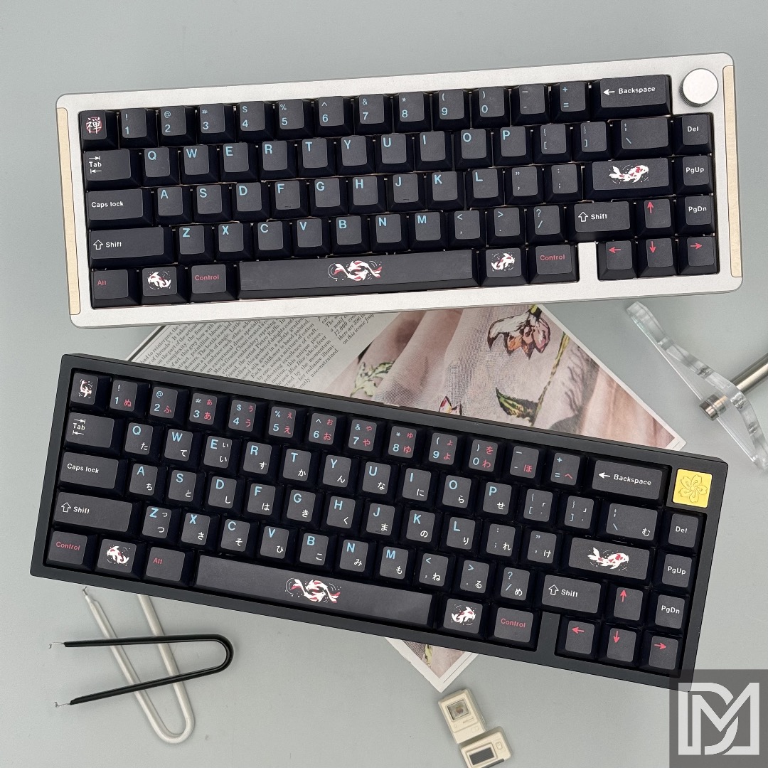 Zen Pond Keycap PBT Dye Sub Cherry Zenpond Artisan Koi Keycaps 129pcs ...