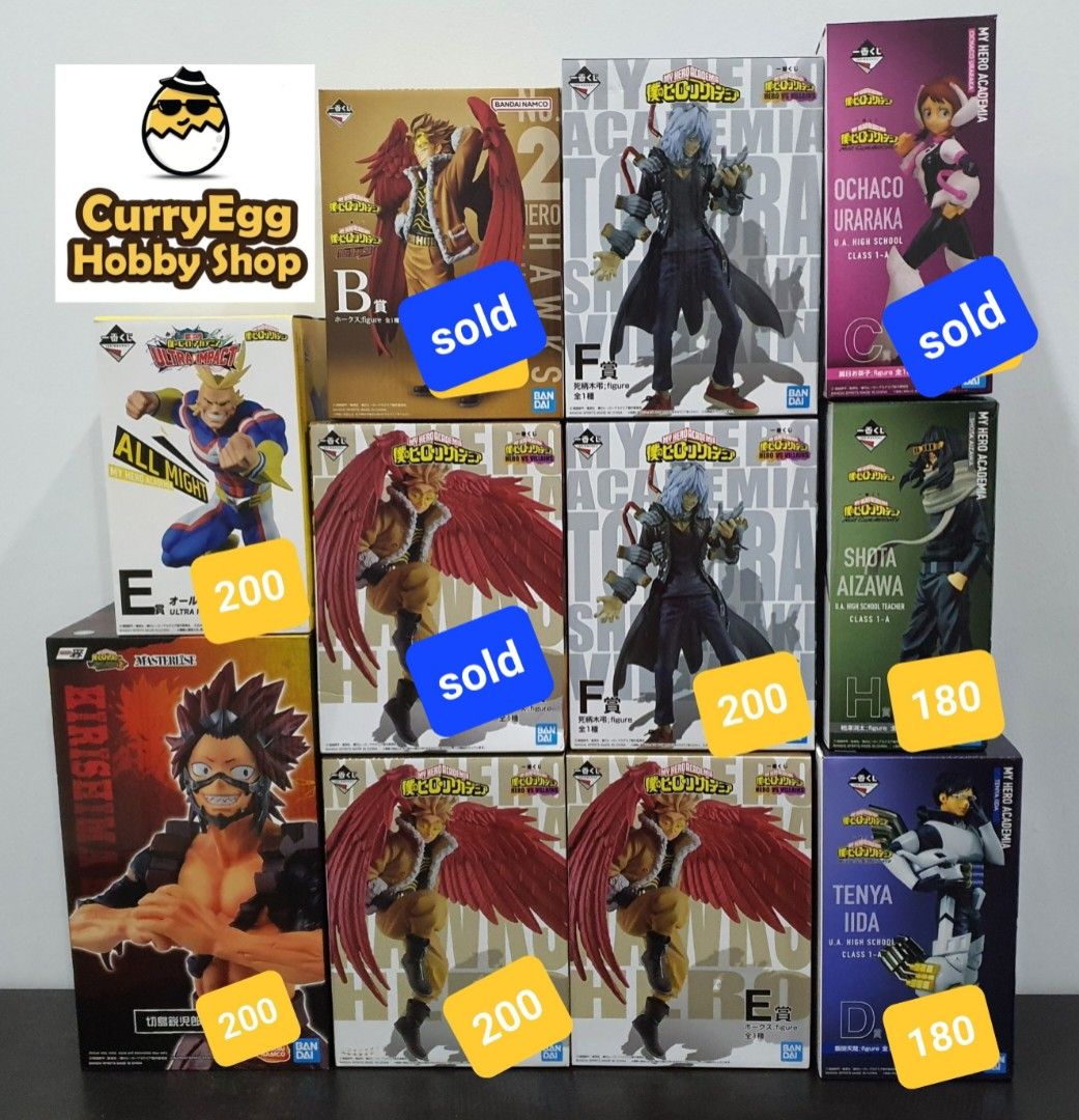My Hero Academia MHA Ichiban Kuji Hawks Allmight Tomura Tenya Ilda ...