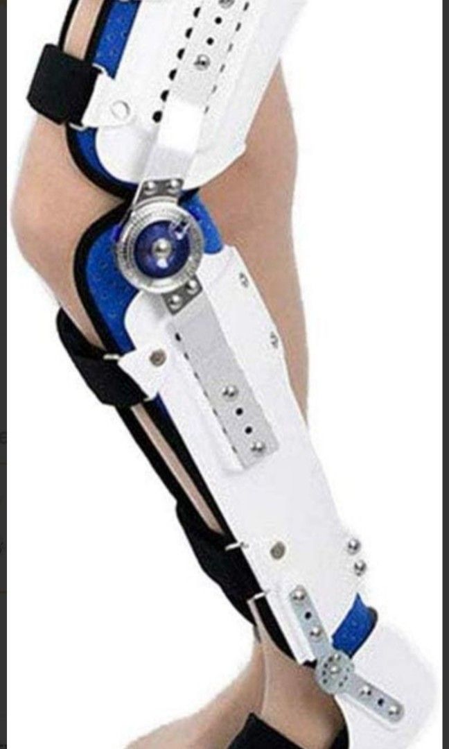 New Imported Hinged Knee Foot Support Brace, ROM Adjustable Post Op ...