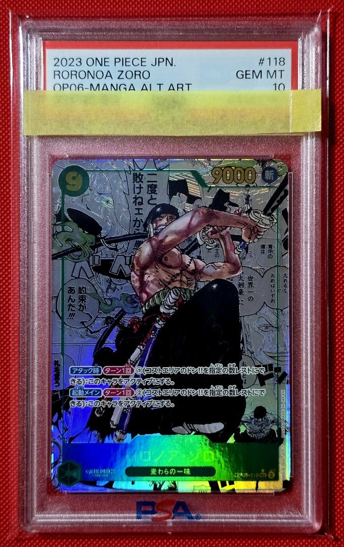 One Piece - PSA 10 Manga Zoro, Hobbies & Toys, Toys & Games on Carousell