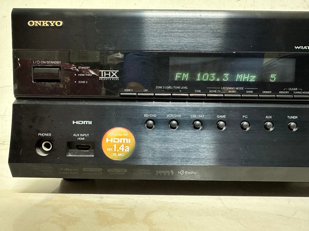 ONKYO TX SR608 收音劇院 7.2 環繞擴大機 HDMI 藍光 THX環繞擴大機 /有全新副廠遙控器, 耳機及錄音音訊設備, 音樂播放裝置 MP3及CD 播放器在旋轉拍賣
