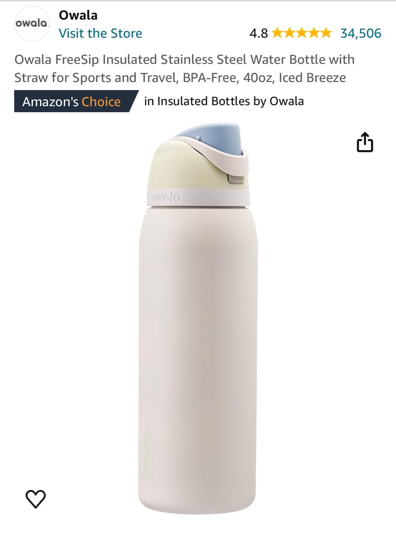 Owala Iced Breeze - 40oz, Furniture & Home Living, Kitchenware ...