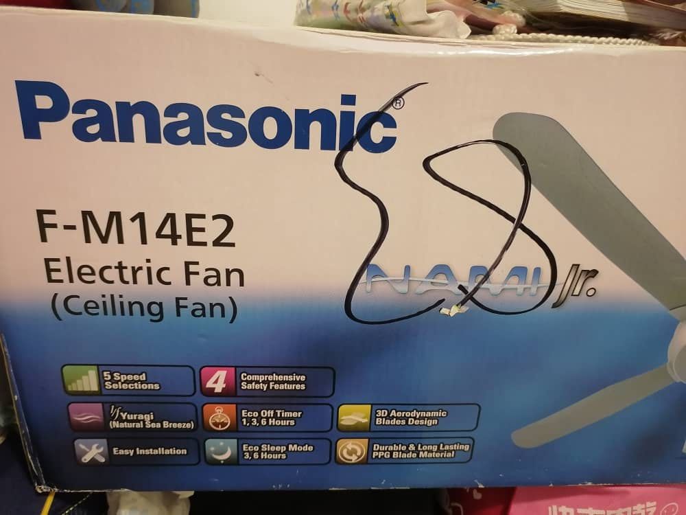 Panasonic F-M14E2 ceiling fan, Furniture & Home Living, Lighting & Fans ...