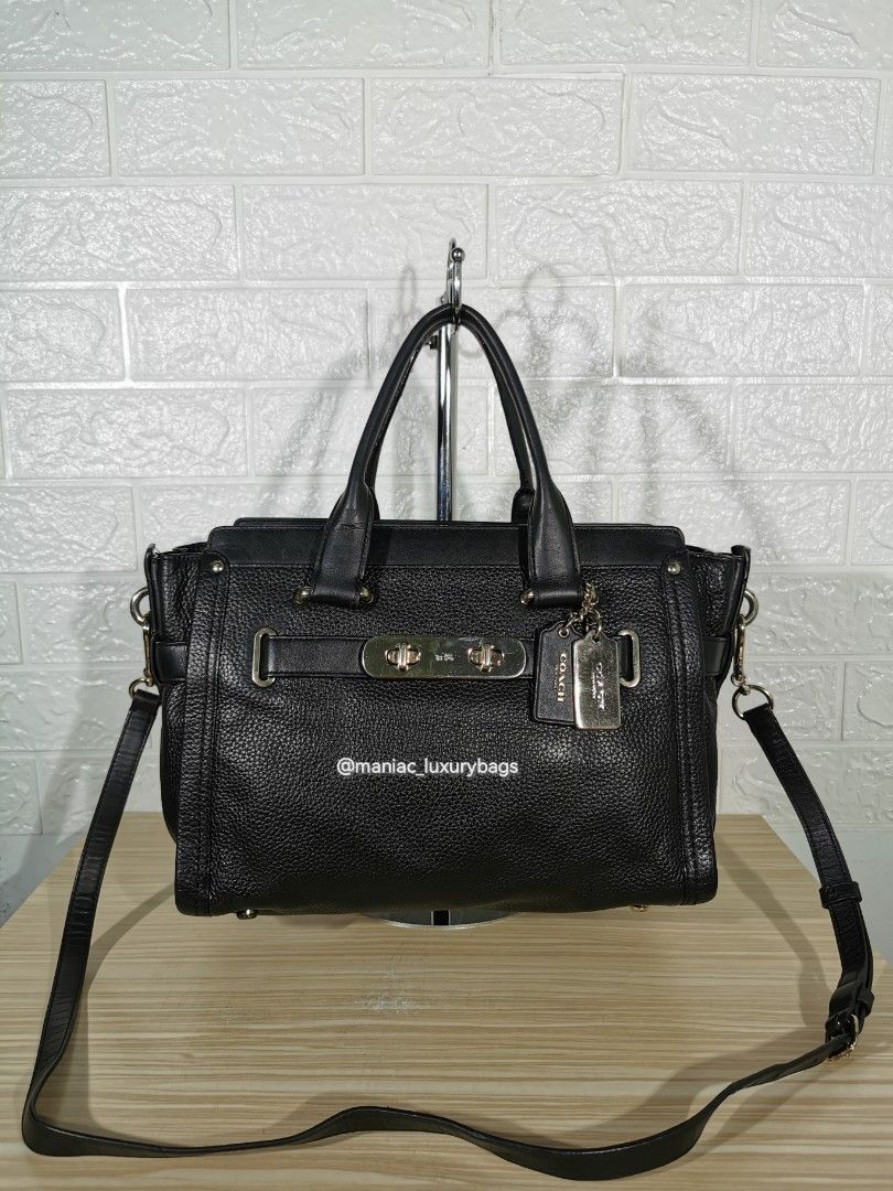 Preloved Satchelbag COACH *Swagger Satchel Carryall in Pebble Leather ...