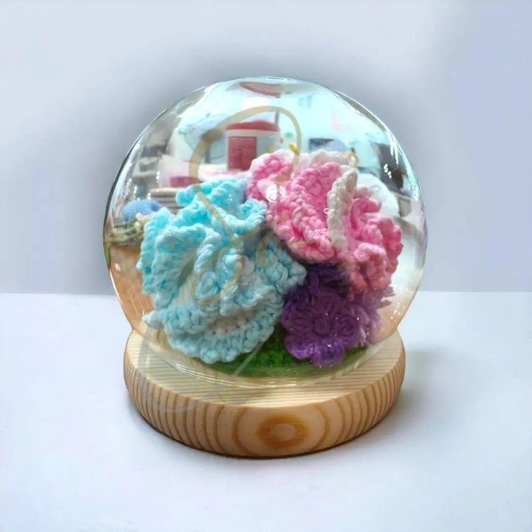 CROCHET FLOWER DOME, Hobbies & Toys, Stationery & Craft, Handmade Craft ...