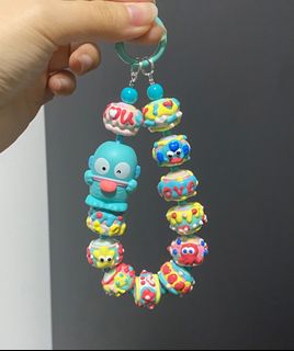 Popmart Popbean Dimoo hand painted DIY handmade phone strap / bag charm ...
