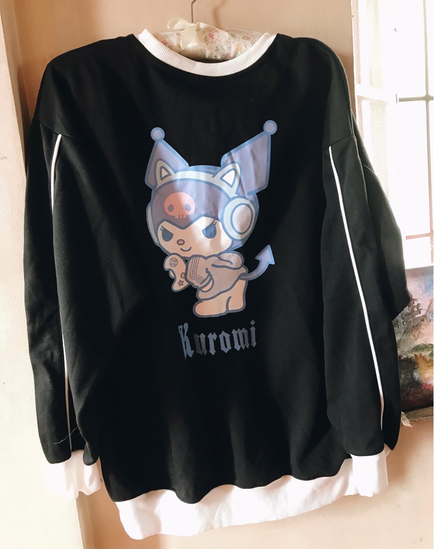 SANRIO KUROMI Sweatshirt official sanrio merch crewneck gamer black ...
