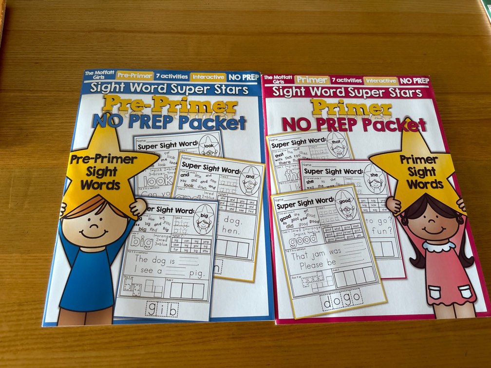 Sight word super star book ( pre-primer and primer), Hobbies & Toys ...