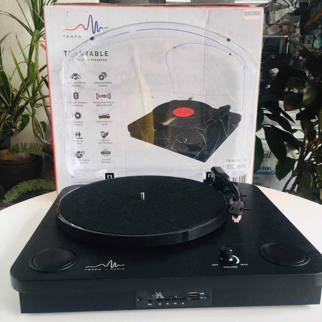 Tempo Audio Turntable with Built in Speaker, Audio, Portable Music ...