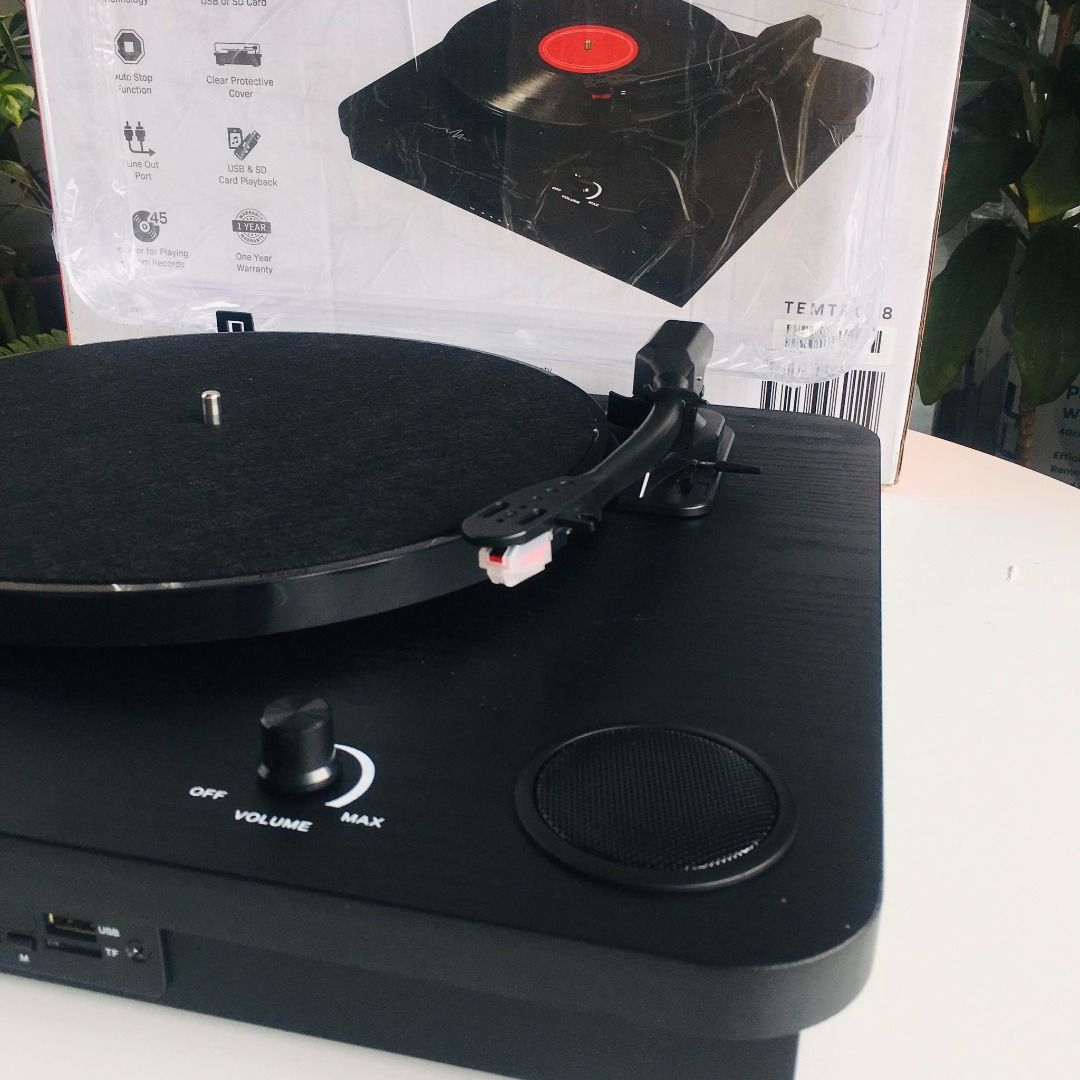 Tempo Audio Turntable with Built in Speaker, Audio, Portable Music ...