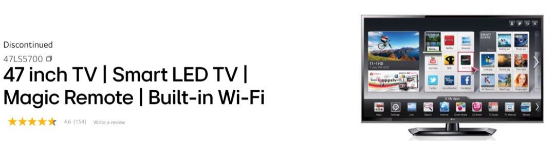 TV LG FHD SMART LED TV-47 INCH MODEL 47LS5700, TV & Home Appliances, TV ...