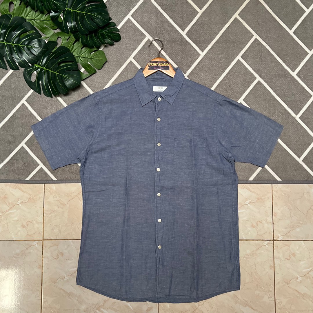 Uniqlo Kemeja Lengan Pendek | Uniqlo Shanghai Linen Shirt | Uniqlo ...