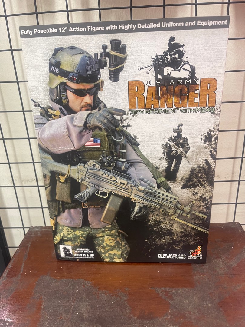 U.S Army Ranger 75th Regiment with M249, Hobbies & Toys, Toys & Games ...