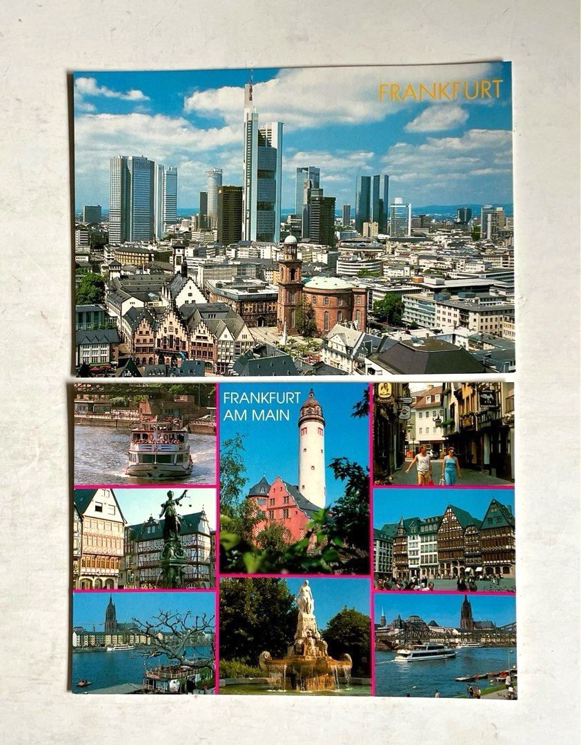 Vintage Frankfurt (Germany) Postcard Collection x2, Hobbies & Toys ...
