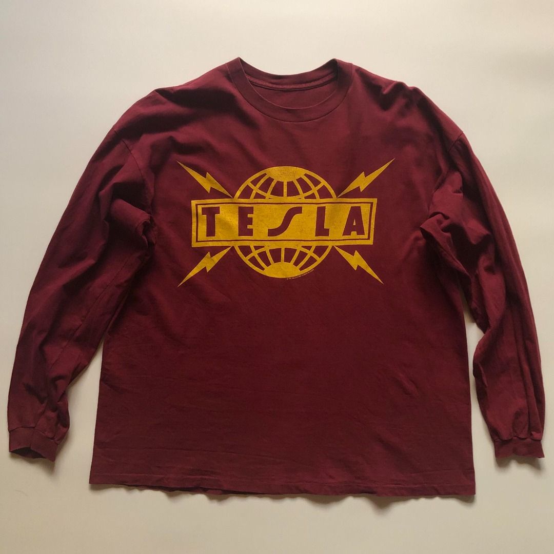 Vintage Tesla Band Shirt, Men's Fashion, Tops & Sets, Tshirts & Polo ...