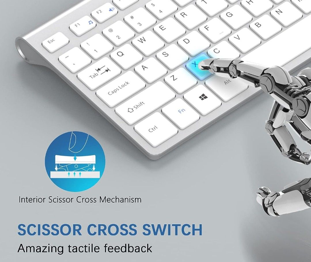 Wireless Keyboard And Mouse Rechargeable Joyaccess Wireless Keyboard Mouse Ergonomic Slim 2 4g