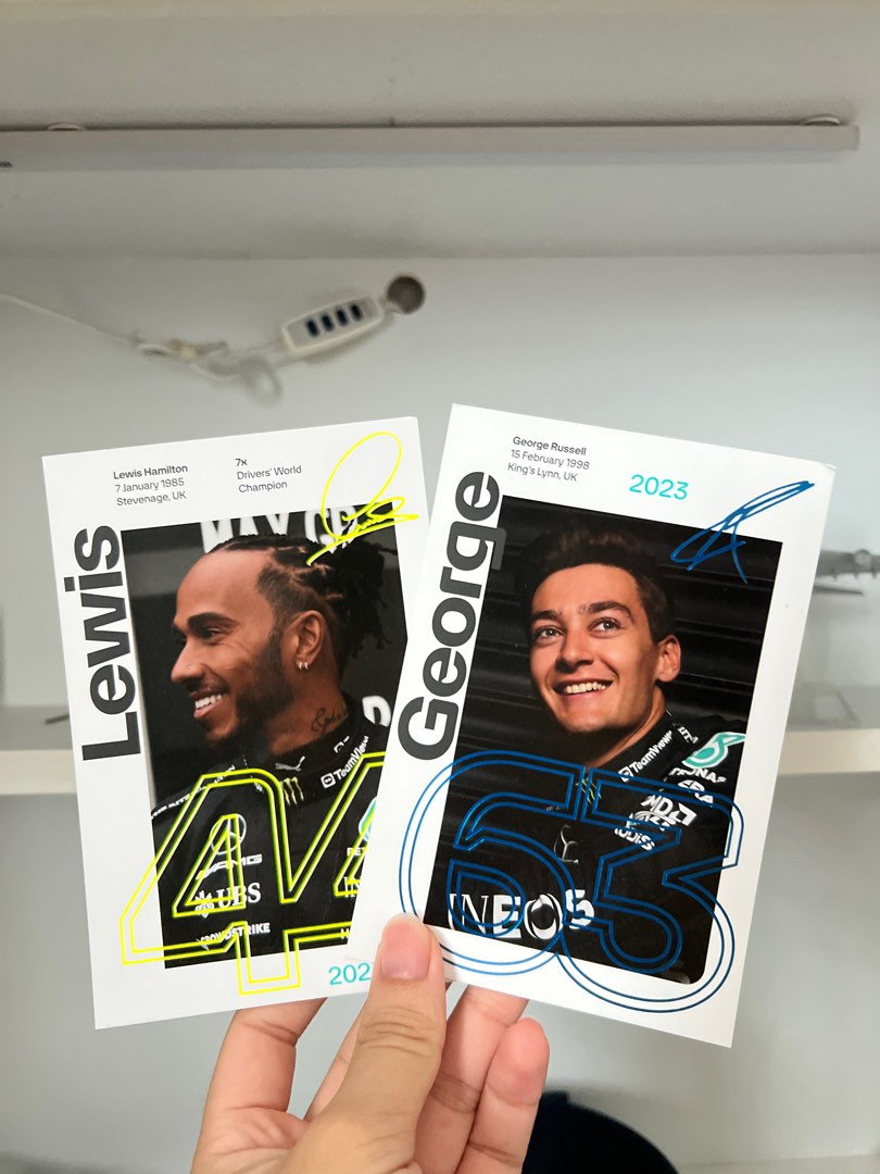 2023 F1 Driver Card: Lewis Hamilton & George Russell Mercedes F1 ...