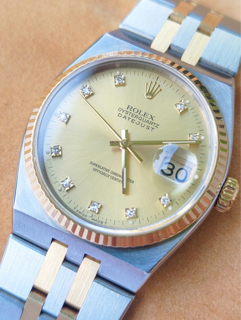 VERY RARE ROLEX DATEJUST OYSTERQUARTZ DIAMOND DIAL‼️, Luxury, Watches ...