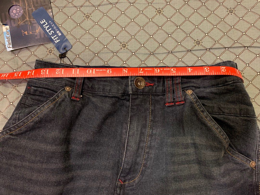 日本 fieldcore workman 4D 窄管伸縮工作牛仔褲 28腰 機車騎士帥氣必備行頭 超潑水, 他的時尚, 褲子, 牛仔褲在旋轉拍賣