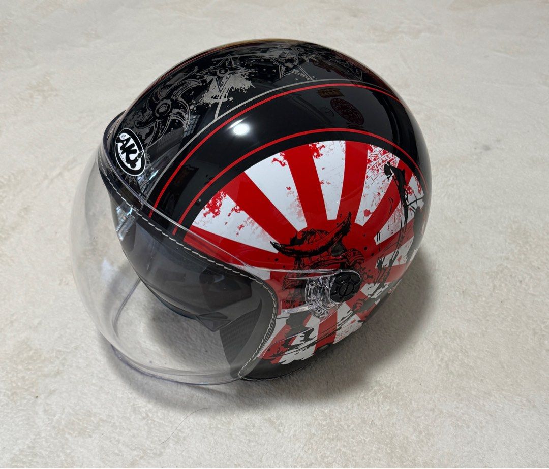 AKI AK7 Samurai Gloss Open / Half Face Helmet - PSB Approved ...