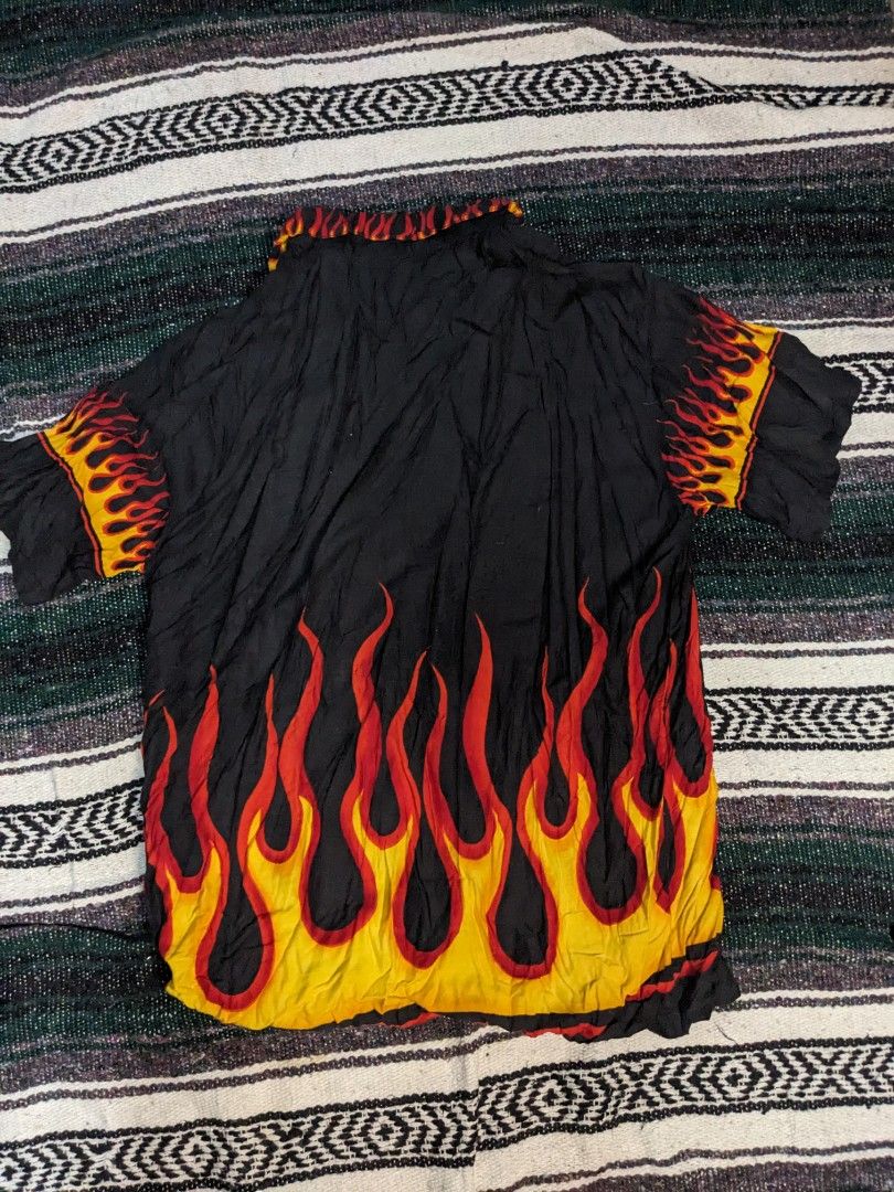 American Vintage 90s Flame Shirt, Men's Fashion, Tops & Sets, Tshirts ...