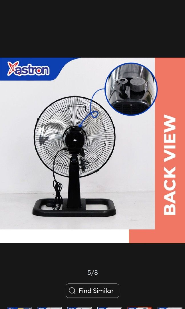 Astron SIGMA 16" Industrial Floor Fan (50W) (Metal Blade) (Black ...