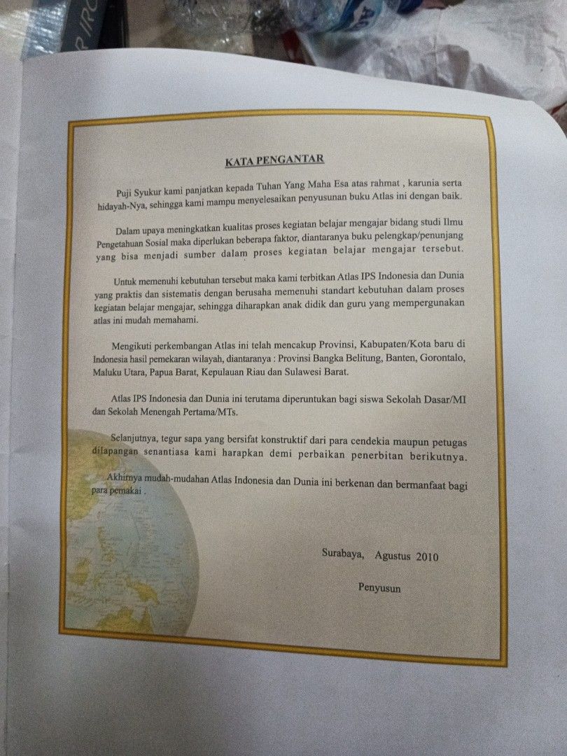 Atlas ips Indonesia Dan Dunia, Buku & Alat Tulis, Buku Pelajaran di ...