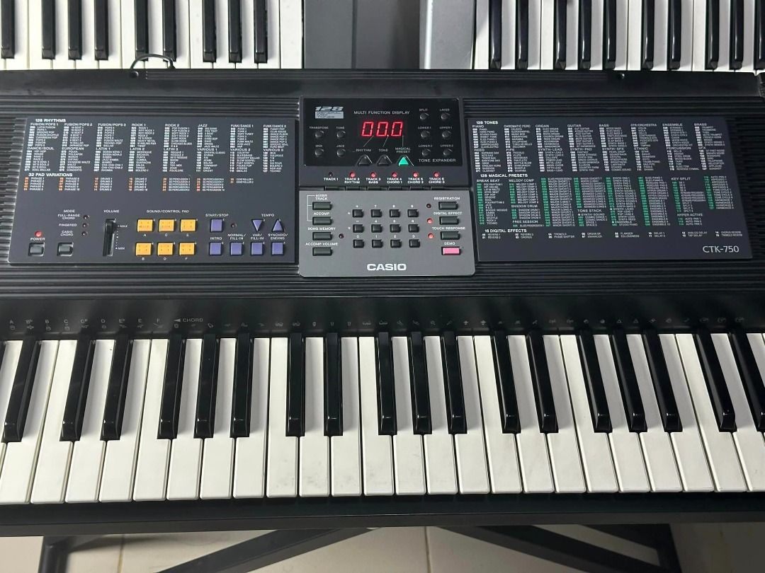 Casio CTK-750 Piano Keyboard Organ Touch Response 61 Keys with ...