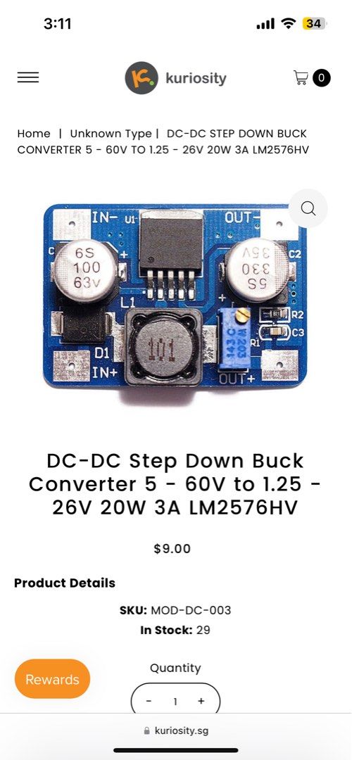 DC-DC Step Down Buck Converter, TV & Home Appliances, Electrical ...