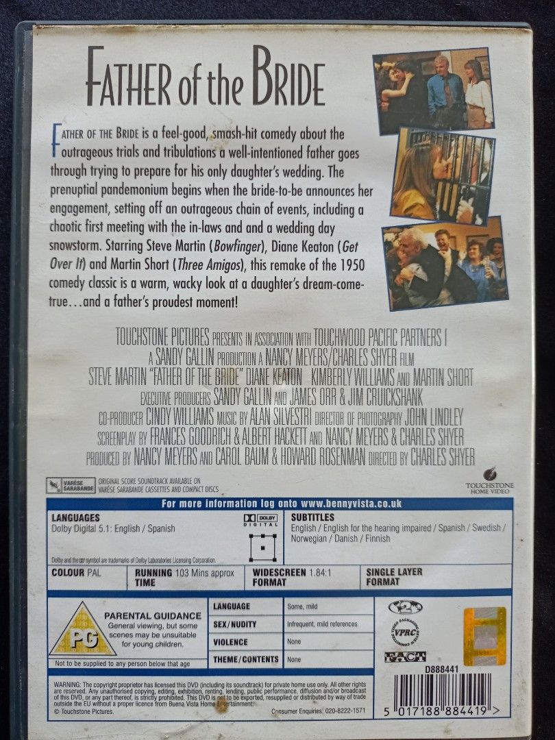 DVD Father Of The Bride, Hobbies & Toys, Music & Media, CDs & DVDs on ...