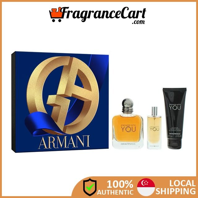 Emporio Armani Stronger With You 3 Pcs Gift Set for Men (100ml EDT ...