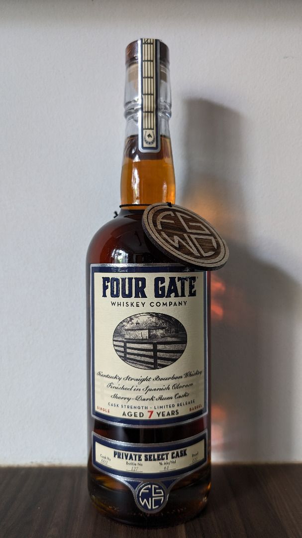 Four Gate Whiskey Company Single Barrel Bourbon Finished in Spanish ...