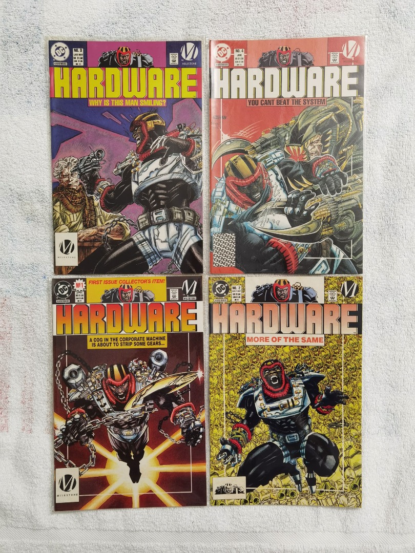 HARDWARE (1993) issue 1-4. DC Milestone. cover pencils by Denys Cowan. **Hardware 1st appearance ...