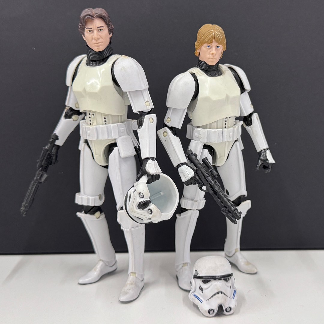 Hasbro black series Luke and han solo in stormtrooper set, Hobbies ...