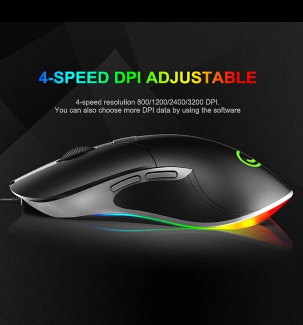 JOYSEUS RGB Gaming Mouse 3200DPI LED USB Professional Gaming Mouse X6 ...