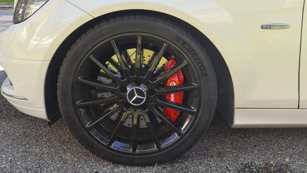 Mercedes W204 C-Class F50 Big Brake Kit Clearance Brembo 4 Pot, Car ...