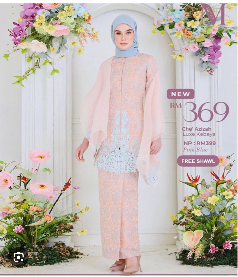 Minaz Baju Kebaya, Women's Fashion, Muslimah Fashion, Baju Kurung ...