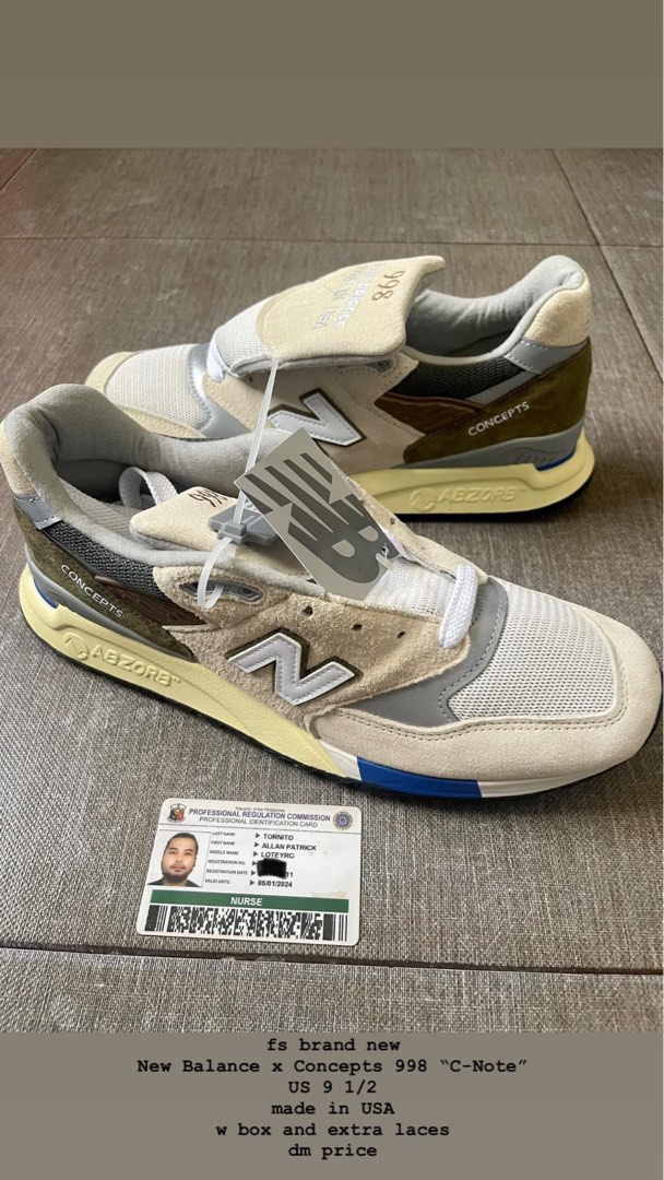 New Balance x Concepts 998, Men's Fashion, Footwear, Sneakers on Carousell
