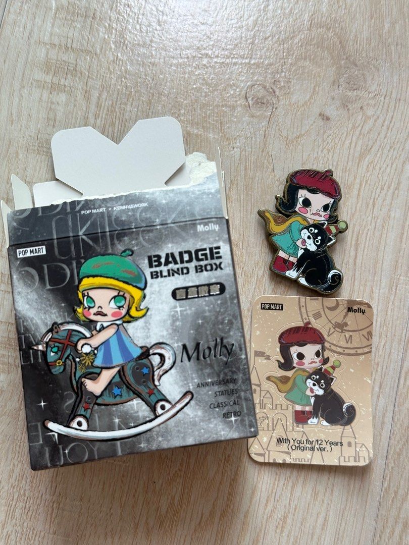 Popmart Molly Badge/ Pin, Hobbies & Toys, Collectibles & Memorabilia ...