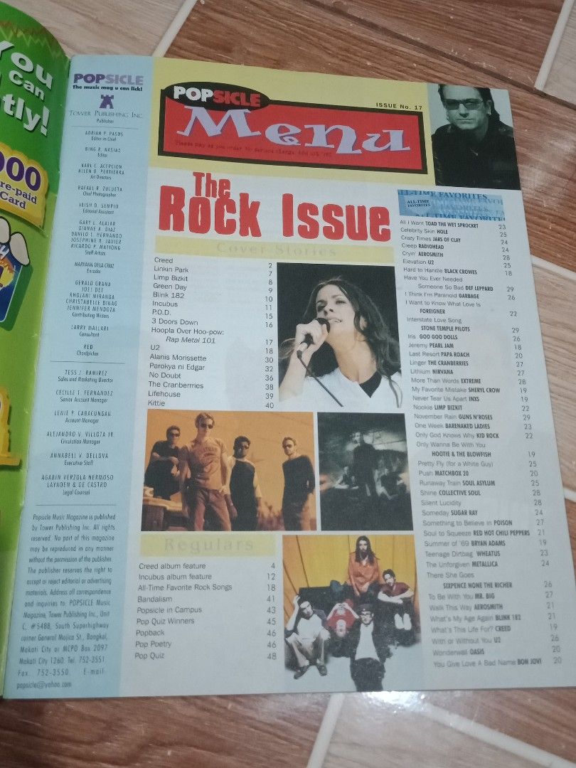 POPSICLE MUSIC MAGAZINE,,,WITH GIANT PULLOUT POSTER OF WOLFGANG ...