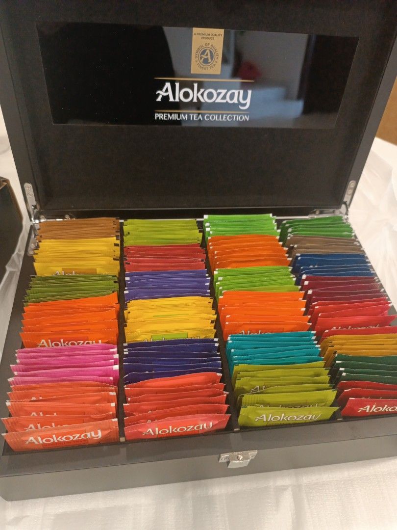 Premium tea box with different selection of tea, Furniture & Home ...