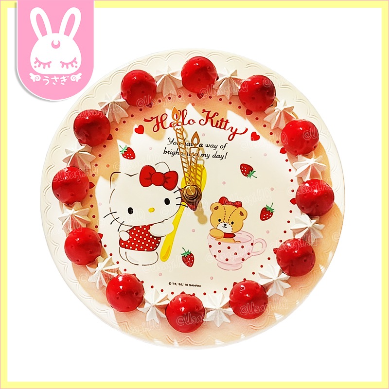Sanrio Hello Kitty Kawaii Strawberry Cake Decorative Clock, Furniture ...