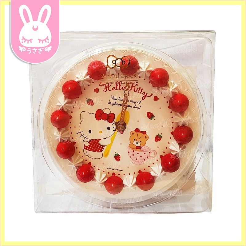 Sanrio Hello Kitty Kawaii Strawberry Cake Decorative Clock, Furniture ...