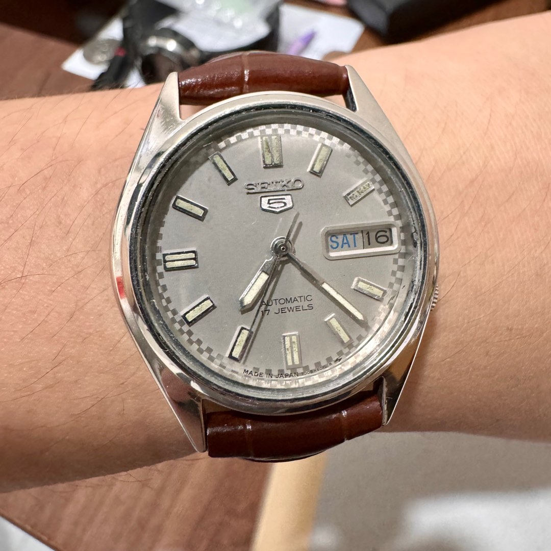 Seiko Vintage Rare Racing Silver Dial Automatic Watch, Men's Fashion ...